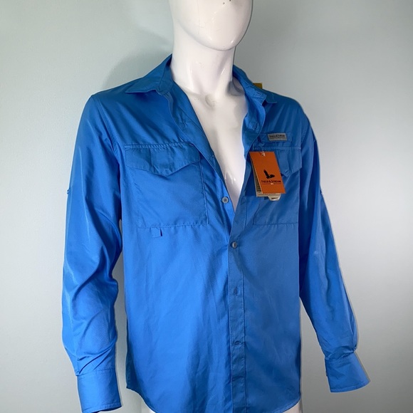 Field & Stream | Shirts | Nwt Field And Stream Blue Long Sleeve Button ...